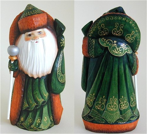 Wooden Santa and Father Frost